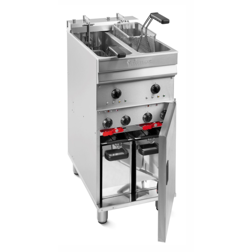 VALENTINE - EVO 2200T - Friteuse double sur pied 2x8 Litres - 22 Kw TU ...