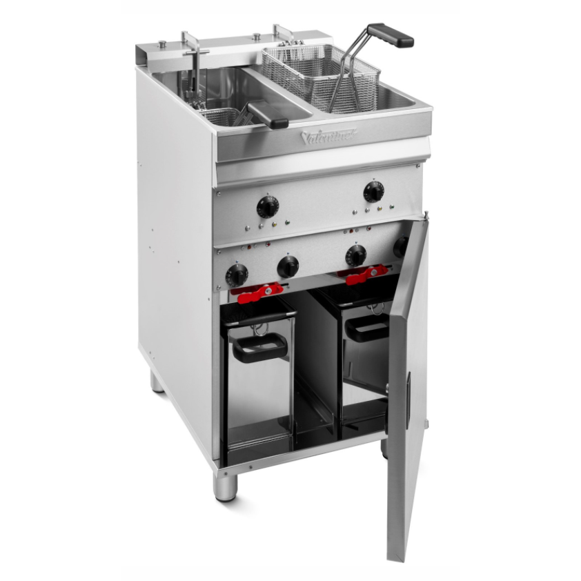 VALENTINE - EVO 2525 - Friteuse sur pied 2x 10 Litres - 14,5 Kw - Swis ...